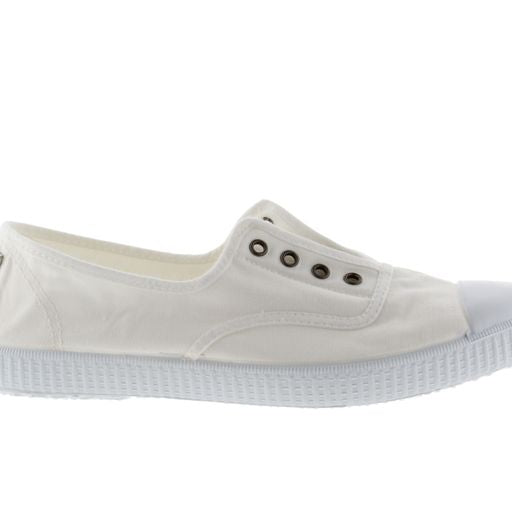 No Lace Plimsolls - Blanco – Spirit Fashion UK
